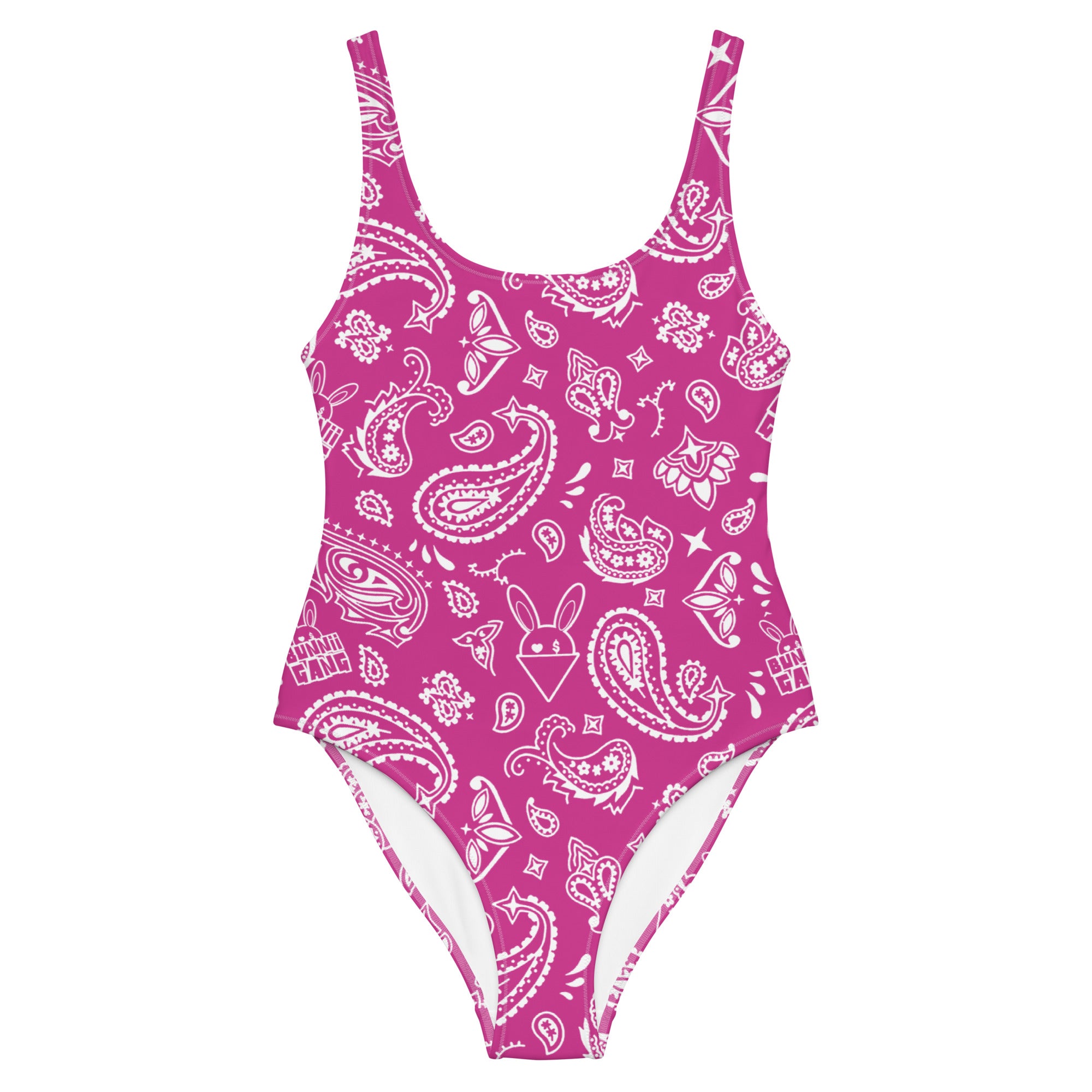 BUNNII GANG "PINK BANDANA" One-Piece Swimsuit – bunniigang