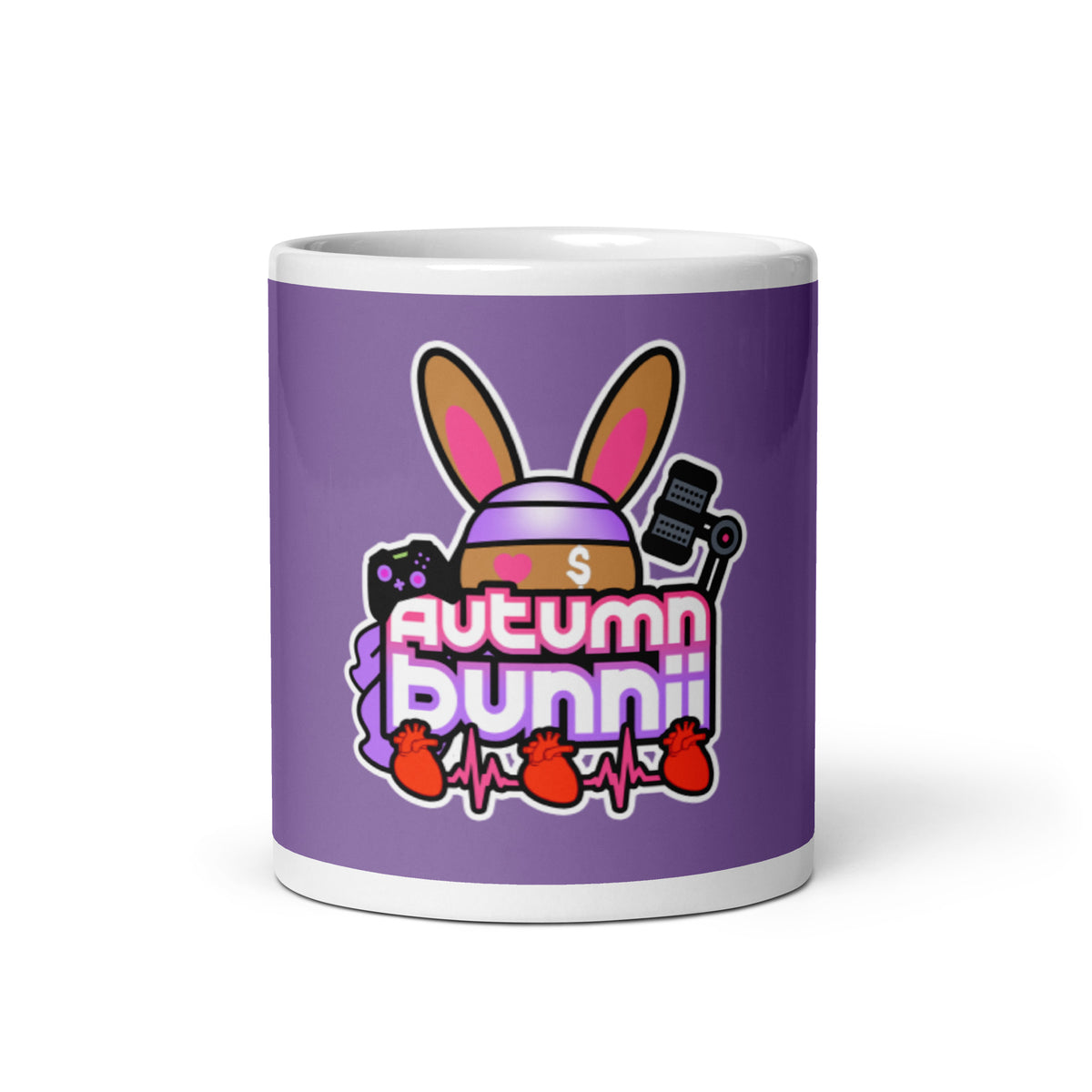 BUNNII GANG "AUTUMN BUNNII" White glossy mug – bunniigang